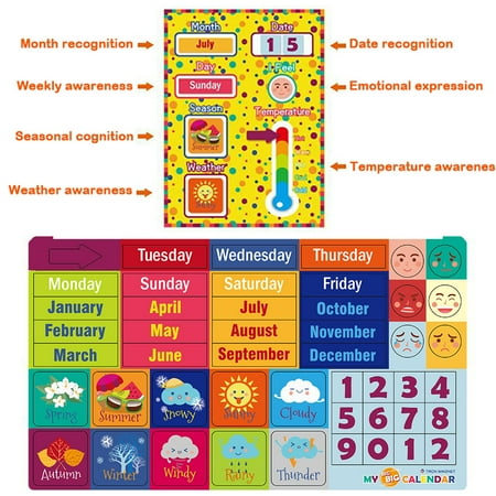Kids Daily Magnetic Calendar Kids Daily Magnetic Calendar Weather ...