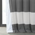 Slate Grey & Off White Horizontal Stripe Cotton Hotel Blackout Curtain ...