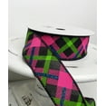 Printed Plaid on Royal Spring Wired Ribbon - Vibrant Spring Colors in ...