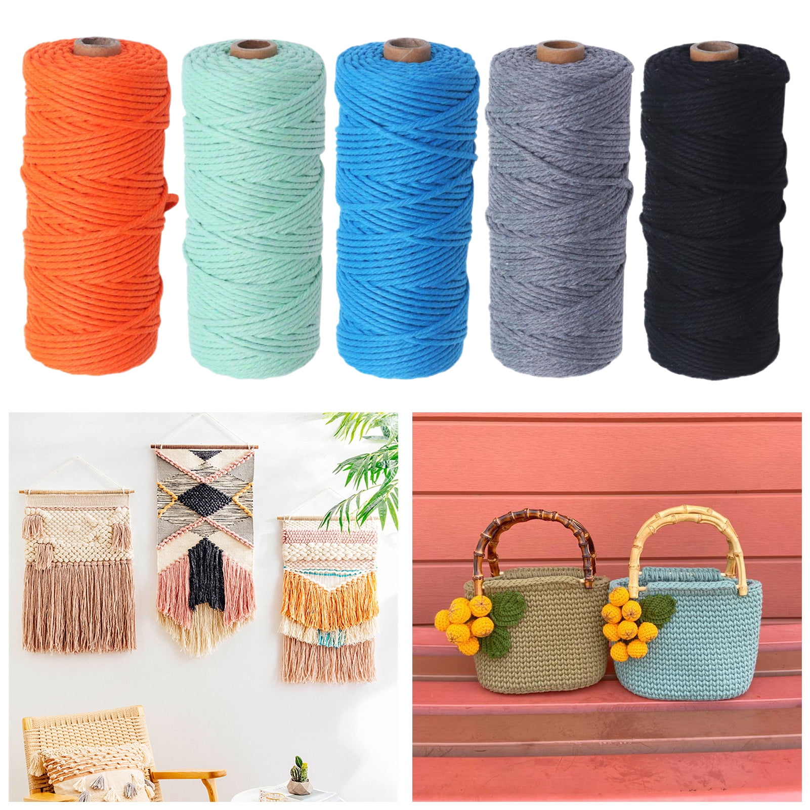 Hesroicy 100M/Roll Soft Woven Rope - Anti-pilling, Anti-fade, 2mm ...