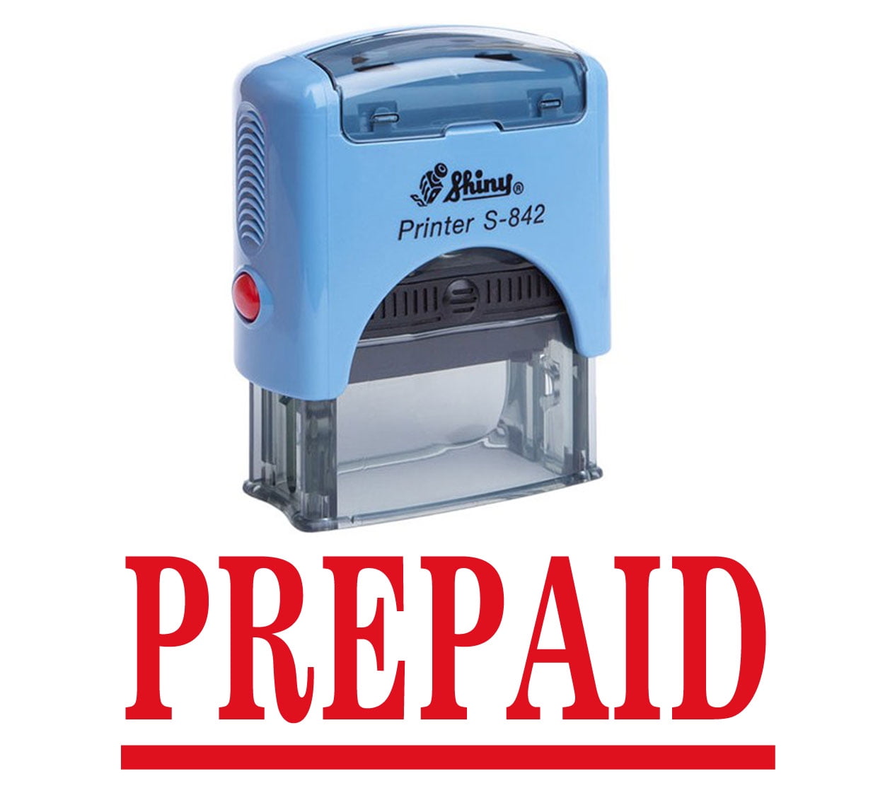 PREPAID Self Inking Rubber Stamp Office Stationary Custom Shiny Stamp ...