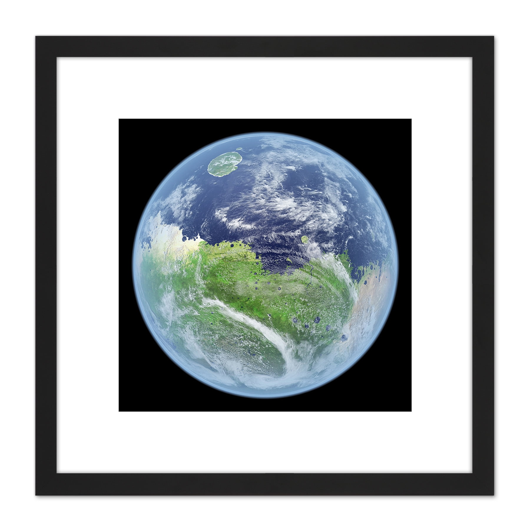 McGill Space NASA Mars Terraforming Illustartion 8X8 Inch Square Wooden ...