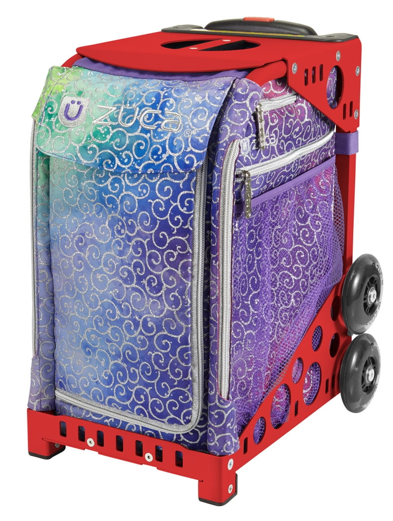 Zuca 18" Sport Bag - Sparkle 'n Swirlz with Flashing Wheels (Red Frame ...