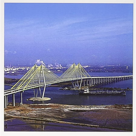 Fred Hartman Bridge Over The Houston Ship , Houston, Texas - Greeting s ...
