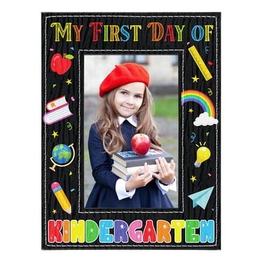 WaaHome My First Day of Kindergarten Picture Frames 4"x6" First Day of ...