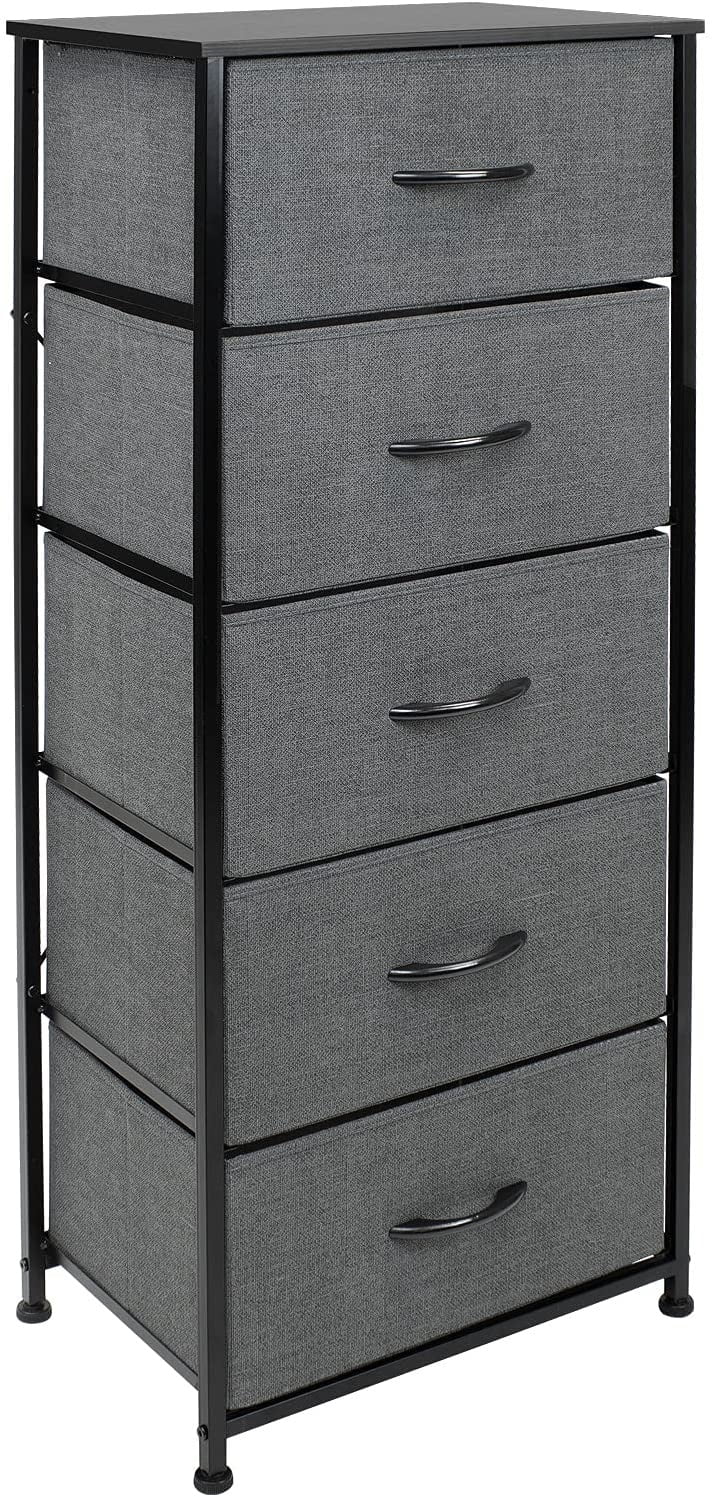 Sorbus Nightstand Dresser with 5 Drawers - Tall Storage Tower Unit ...