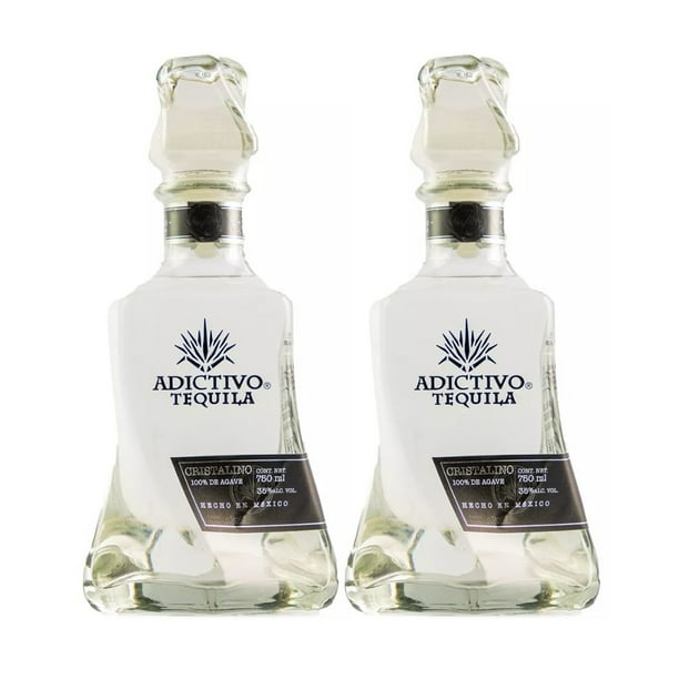 Duo Pack Tequila Adictivo Reposado Cristalino 750 Ml Adictivo Tequila Reposado Cristalino ...