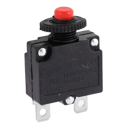 AC 125/250V 10A 2 Terminals Circuit Breaker Toggle Switch Protector ...