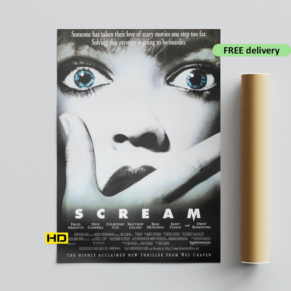 Scream 1996 Drew Barrymore Poster