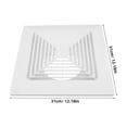 ELAYARD White ABS Plastic Bathroom Exhaust Fan Cover with Spring Lock ...