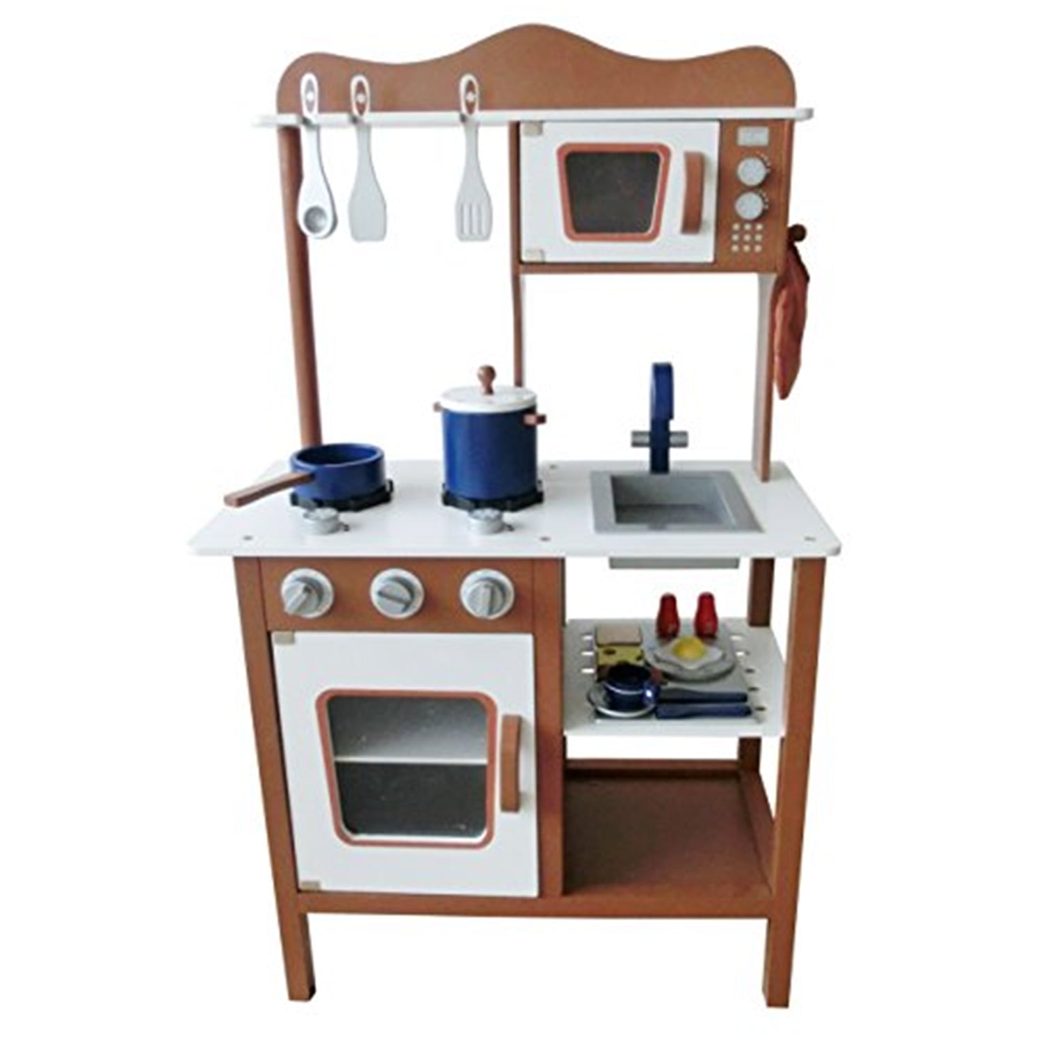 Berry Toys Espresso Modern Wooden Play Kitchen - Walmart.com