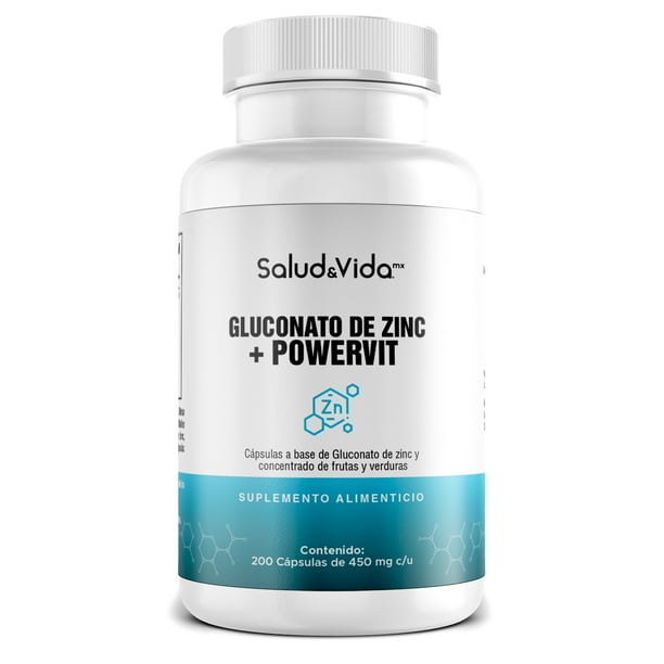 Suplemento Alimenticio S&V Gluconato de Zinc 200 Cápsulas | Bodega ...