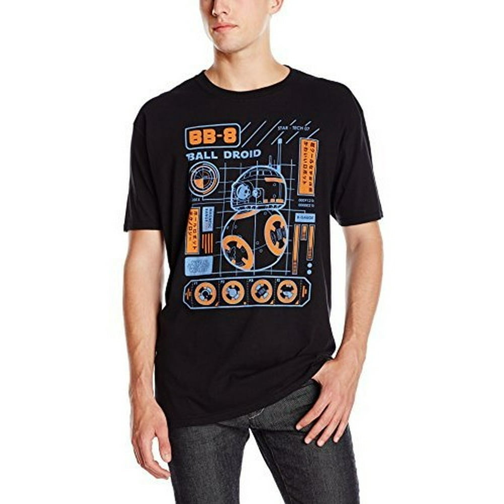 Funko - Funko Men's Pop! T-Shirts: Ep 7 - BB-8 Blueprint, Black, X ...
