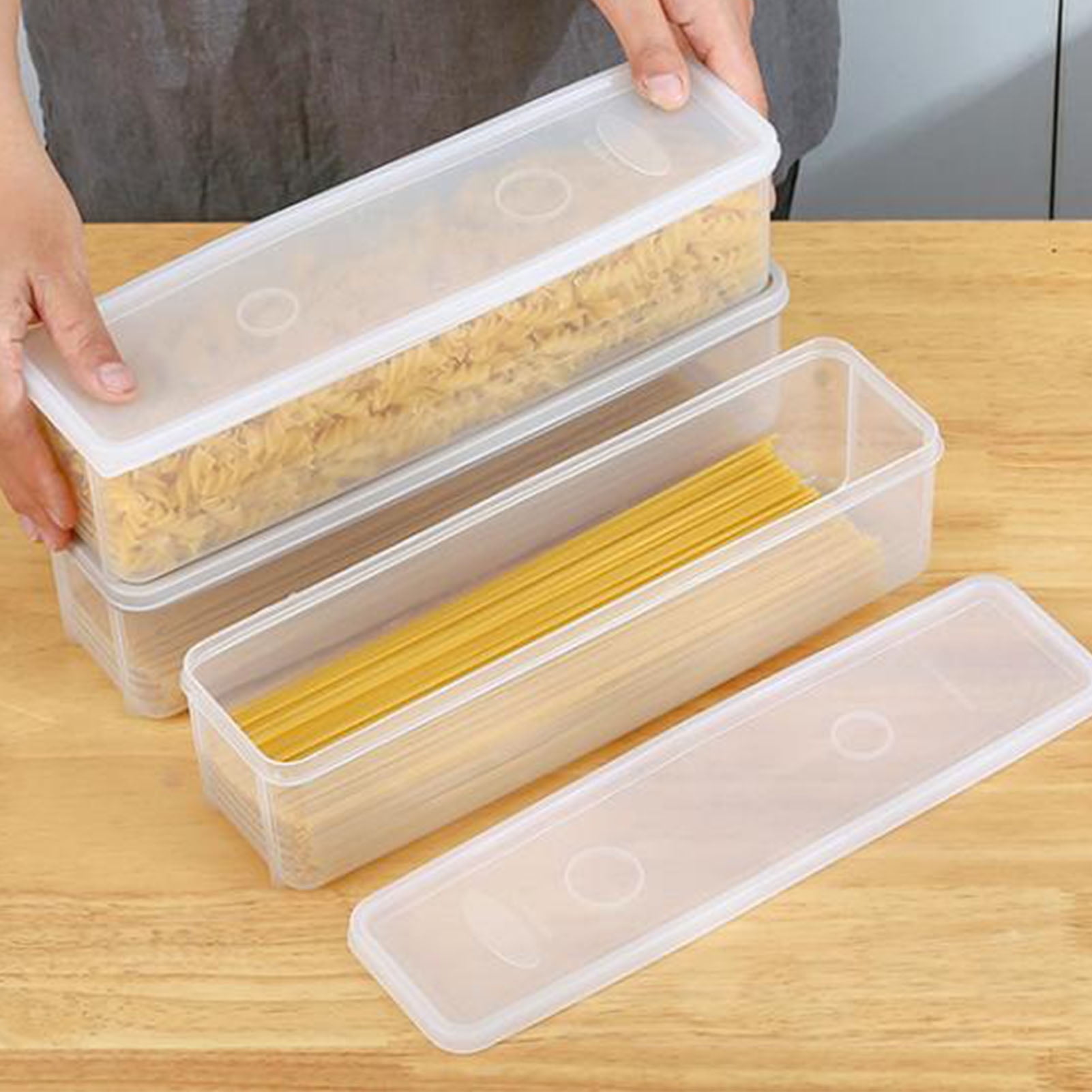 Pasta Storage Containers, Rectangle Airtight Noodle Storage Container ...