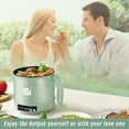 NUNET Smart Mini Hot Pot, 1.2L Non-Stick Cooker, Timer, 5 Cooking Modes ...