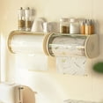 Homerr Transparent Wall-Mounted Roll Paper Holder, Kitchen Towel ...