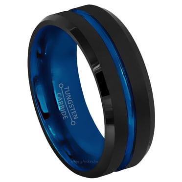 Piano Key Engraving Tungsten Ring - 7MM Pipe Cut Black Tungsten Wedding ...