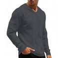 Aofany Men’s Classic V Neck Long Sleeve T-Shirt, Lightweight Everyday ...