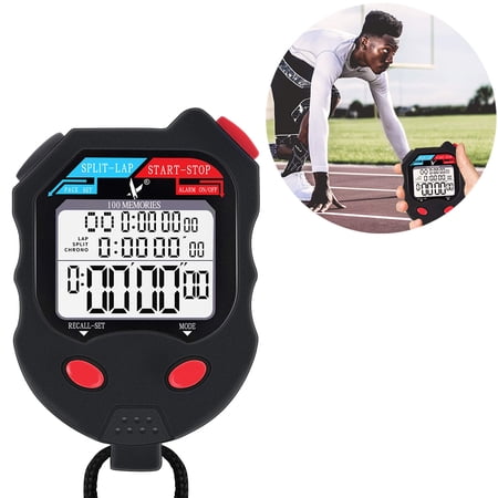 Digital Professional Sports Stopwatch Timer, Water Resistant, for ...