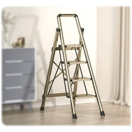 Step ladders Foldable Folding 4 Step Ladder Portable Space Saving ...