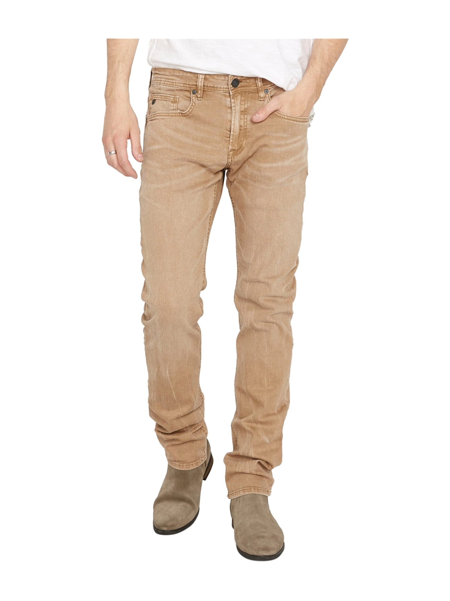 Buffalo David Bitton Mens Six-X Straight Leg Jeans darkbeige 40x32 ...