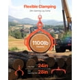 28in Log Lifting Tongs 2-Claw Log Tongs, Flexible Grip Design, for Auto ...