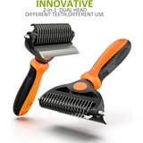 2 in 1 Professional Grooming Rake for Cats & Dogs-Dematting Comb for ...