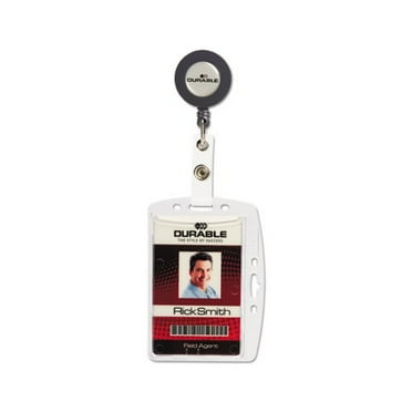 10 Pack - Heavy Duty Visitor Badges with Clips - Reusable & Re-Writable ...