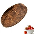 Heavy Duty Round Wood Chopping Board with Hard Handle for Kitchen ...