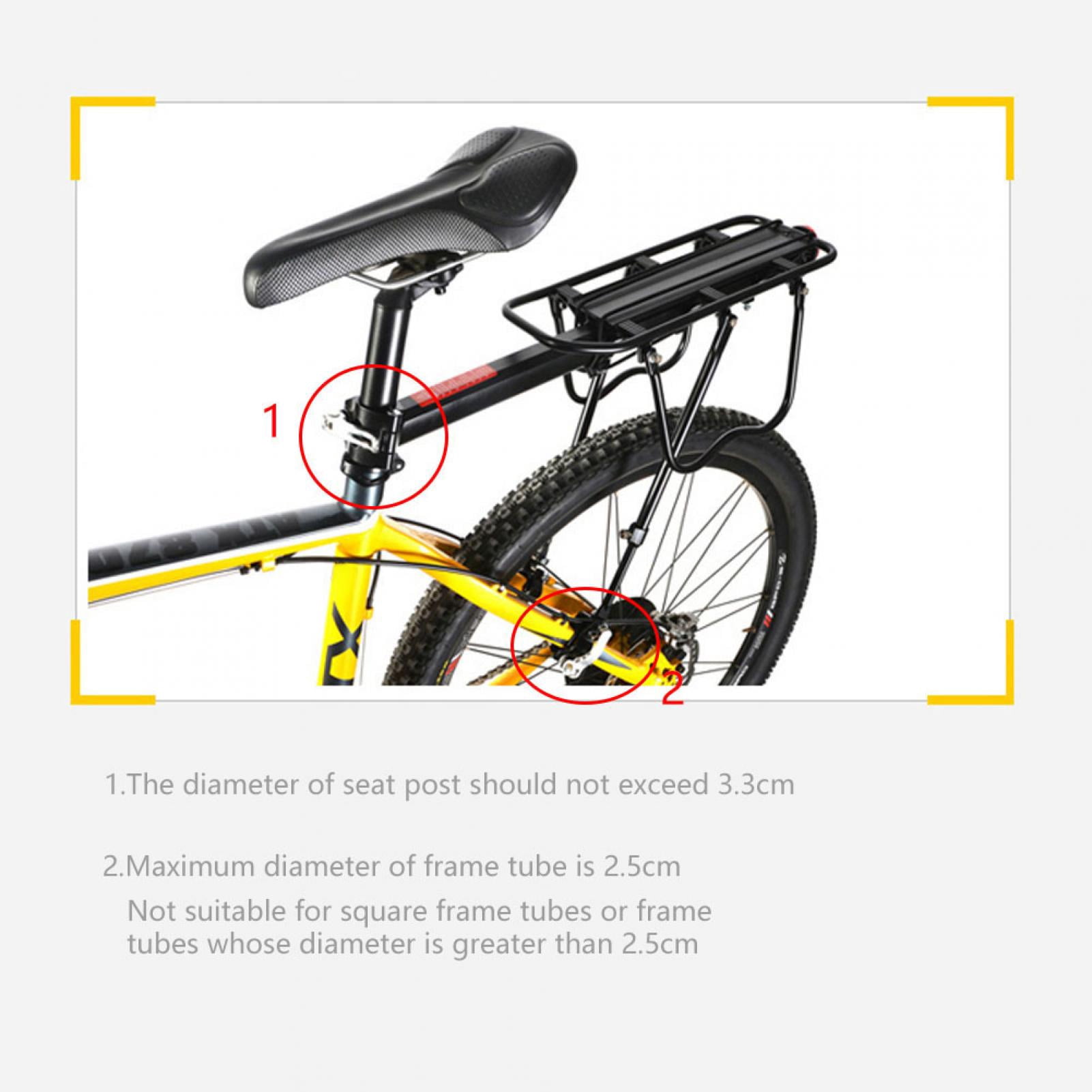 Noref Quick Release Bicycle Rear Rack Adjustable Mountain Bike Luggage ...