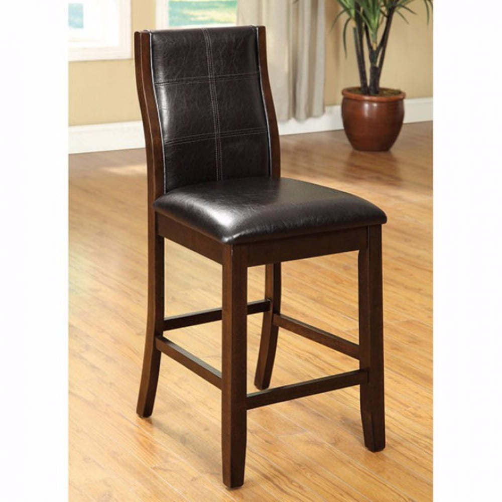 Leatherette Chair Counter Height Chair, Set Of 2 - Walmart.com