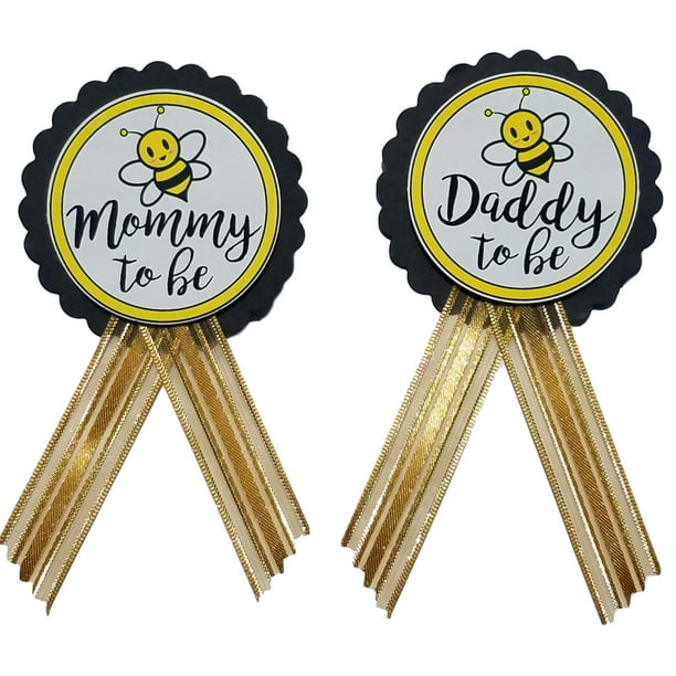 Mommy & Daddy to Bee Pins Baby Shower Honeycomb Honeybee Sprinkle by ...
