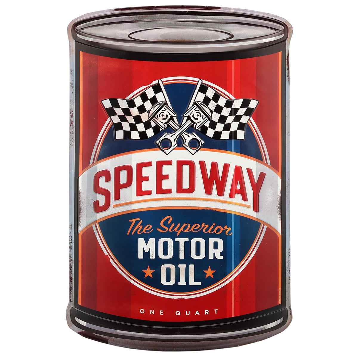 Speedway Embossed Curved Metal Sign - Walmart.com