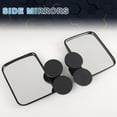 PIT66 UTV & ATV Rear View Side Mirrors, Rubber Coated, 114lb Rated ...
