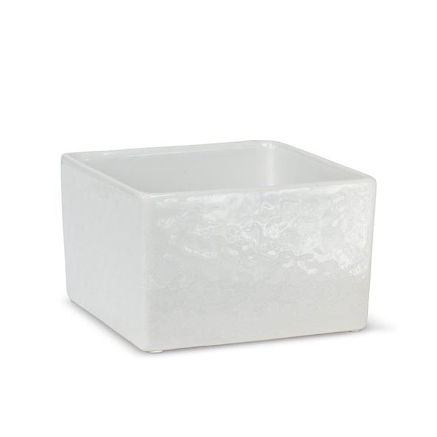 White Square Planter