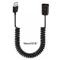 1M/3.2ft Spring Coiled Cable USB2.0 Male to Female Telescopic Extension ...