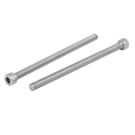 M6 x 100mm Thread 304 Stainless Steel Hex Socket Head Cap Screw Bolt ...