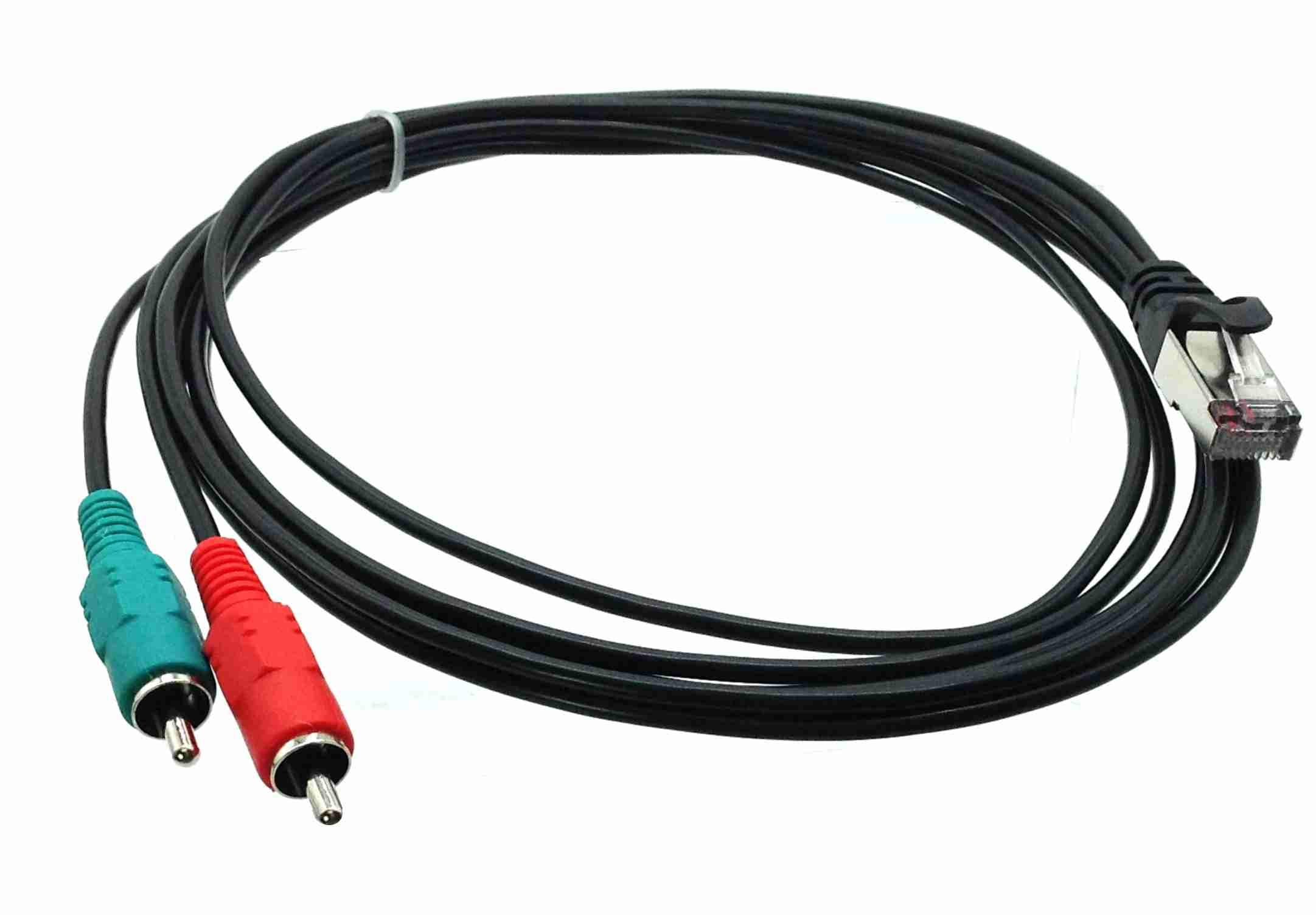 RJ45 (male) to Dual RCA (male) Cable for AXIA - 6 feet - Walmart.com