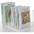 Clear Acrylic Organizer with 5 Vertical Compartments, Multipurpose Desk ...