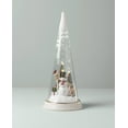 Lenox 895174 Lit Christmas Cone with North Pole Snowman Scene, Holiday ...