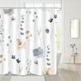 Extra Long Shower Curtain 72 X 84 Watercolor Floral Fabric Shower