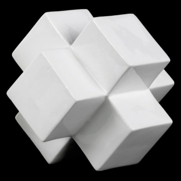 Urban Trends Ceramic Cross Cube Sculpture - Walmart.com
