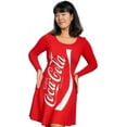 Coca Cola Skater Dress Halloween Costume Womens Red Coke Cosplay for ...