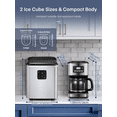 FOHERE Electric Countertop Ice Maker, Easy Clean, 2 Sizes, 28lbs/24h, 9 ...