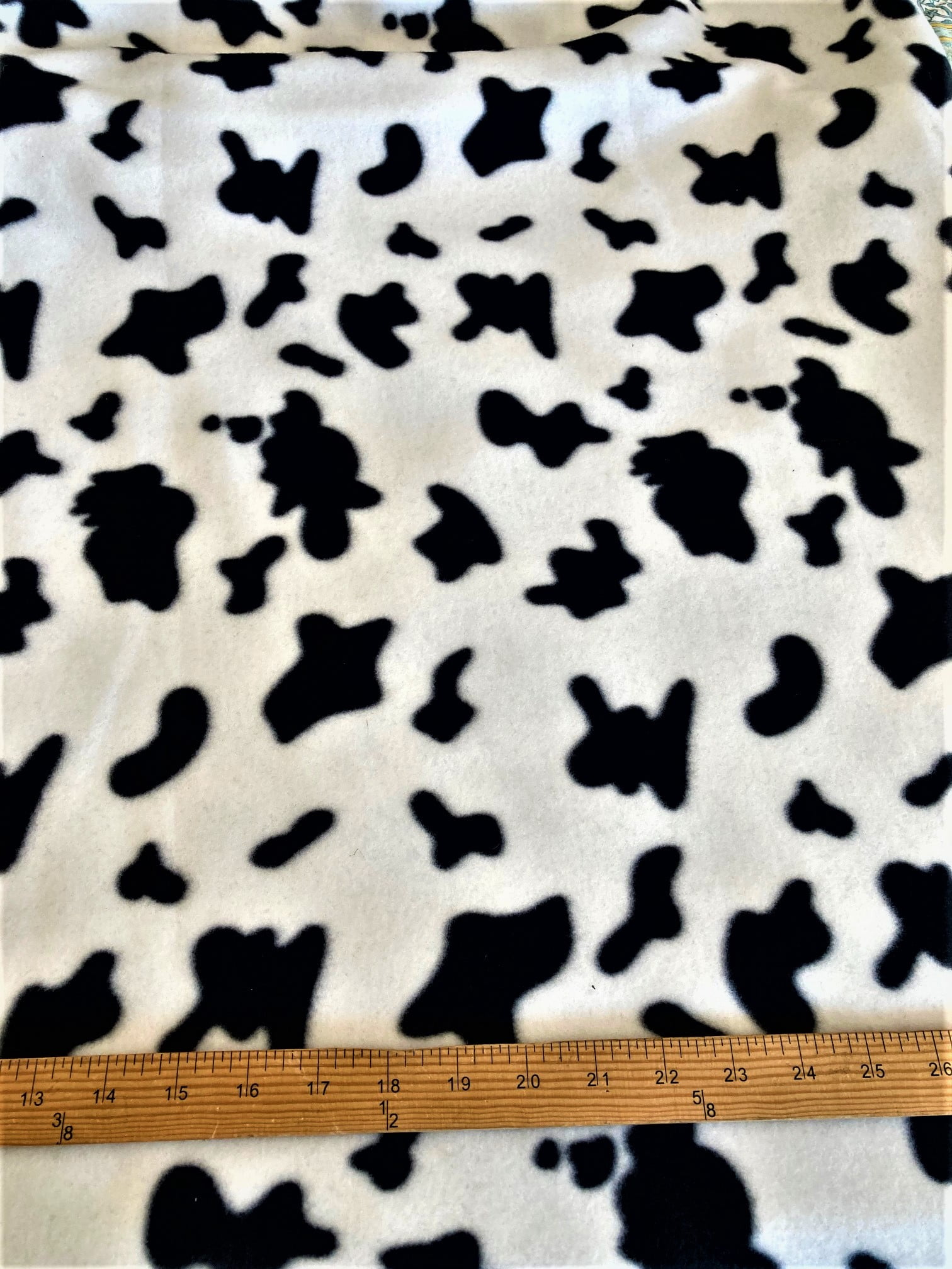 Lilly Craft Black Cow Print Fleece FABRIC 58-60" Wide Sold by the Yard ...