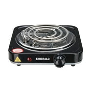 MegaChef Portable Ultra Lightweight Dual Coil Burner Cooktop, Matte ...