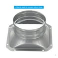 Uxcell 4 Inch Duct Connector Flange Square to Round Interface Metal ...