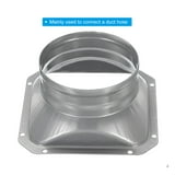 Uxcell 4 Inch Duct Connector Flange Square to Round Interface Metal ...