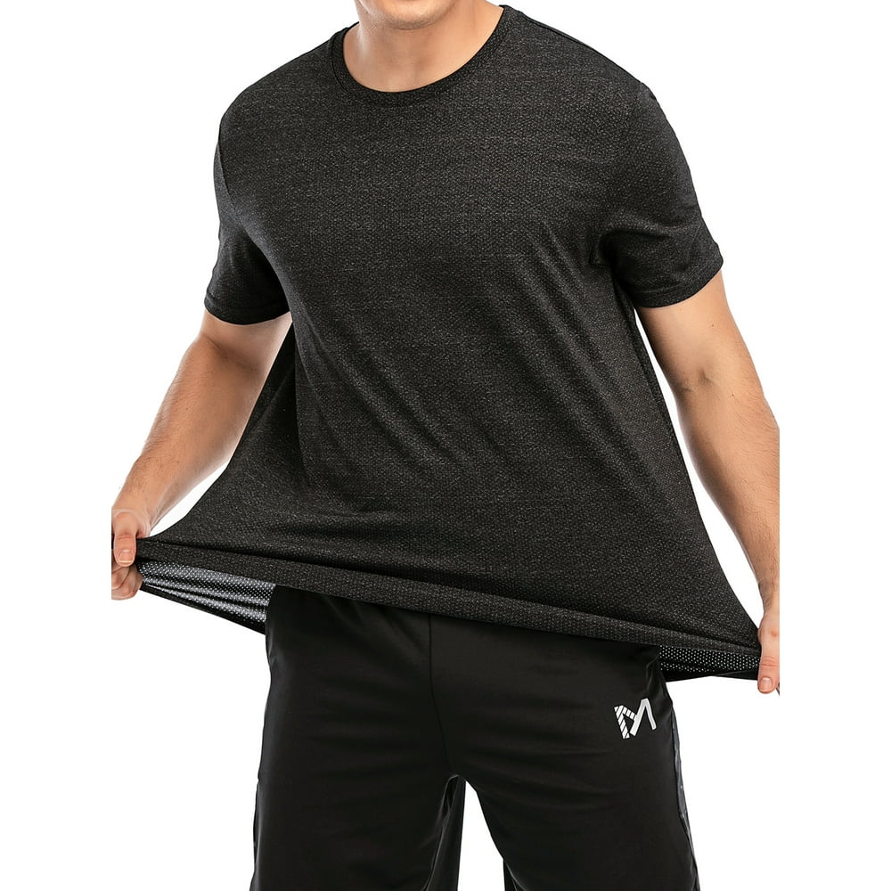 Dodoing - Mens Active Workout Shirts Quick Dry Crew Neck T Shirts ...
