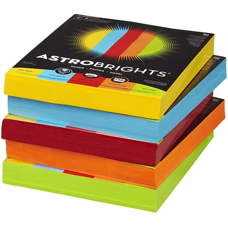 Astrobrights Color Paper, 8.5" x 11", 24 lb/89 GSM, Mixed Carton 5 ...